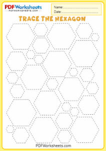 Printable Trace the Hexagon Shape PDF Worksheet [Download]